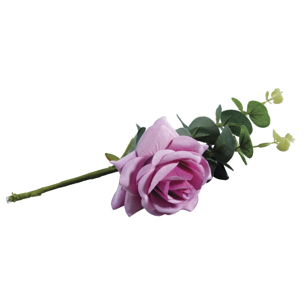 hobbyversand24 Rosen Pick mit Eukalyptus, 28cm, zartlil